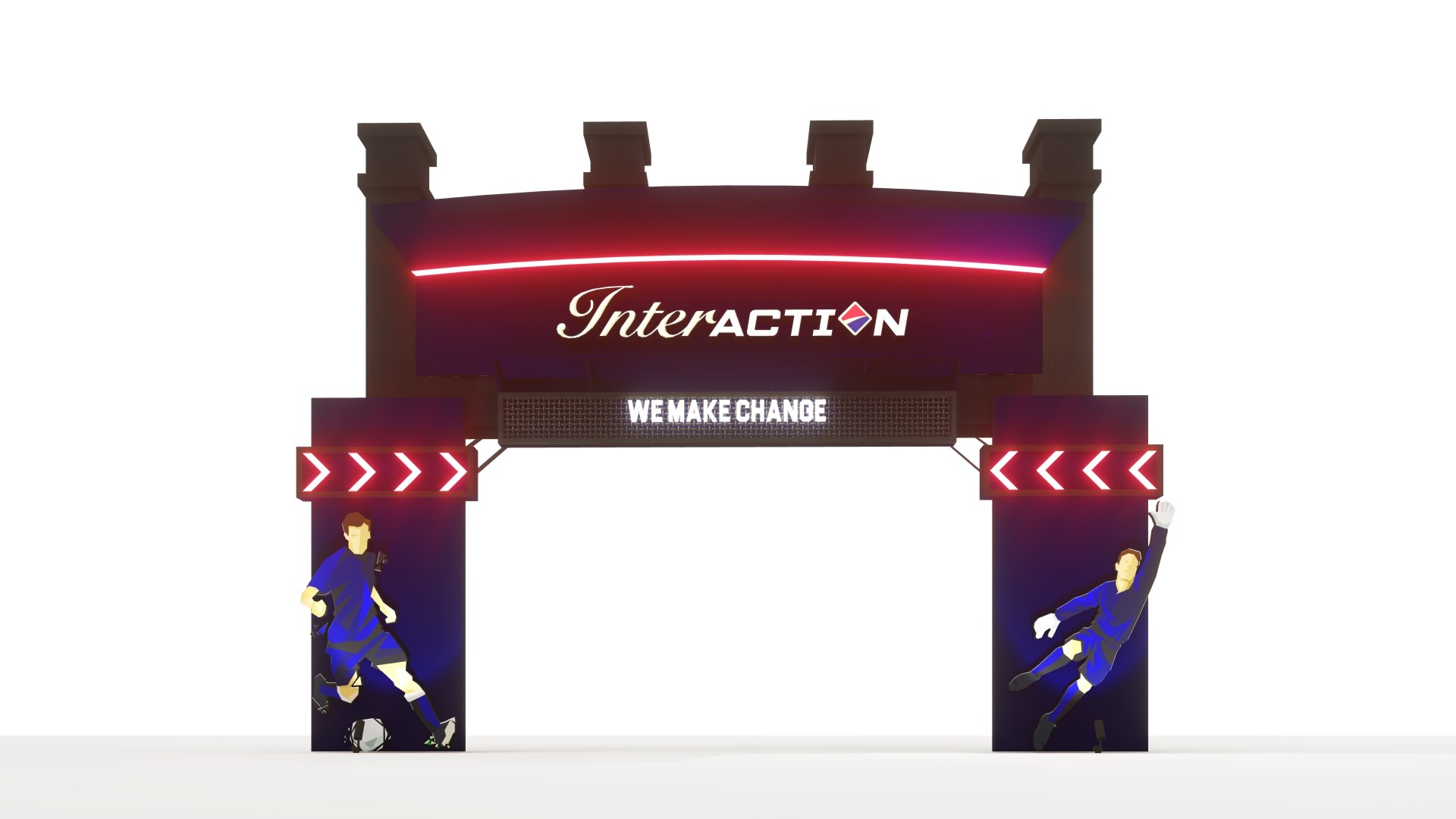 Gate Event With Football Player Pop Up 3D Model - TurboSquid 2127181