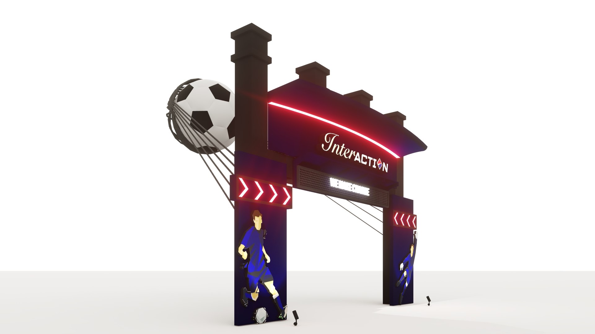 Gate Event With Football Player Pop Up 3D Model - TurboSquid 2127181