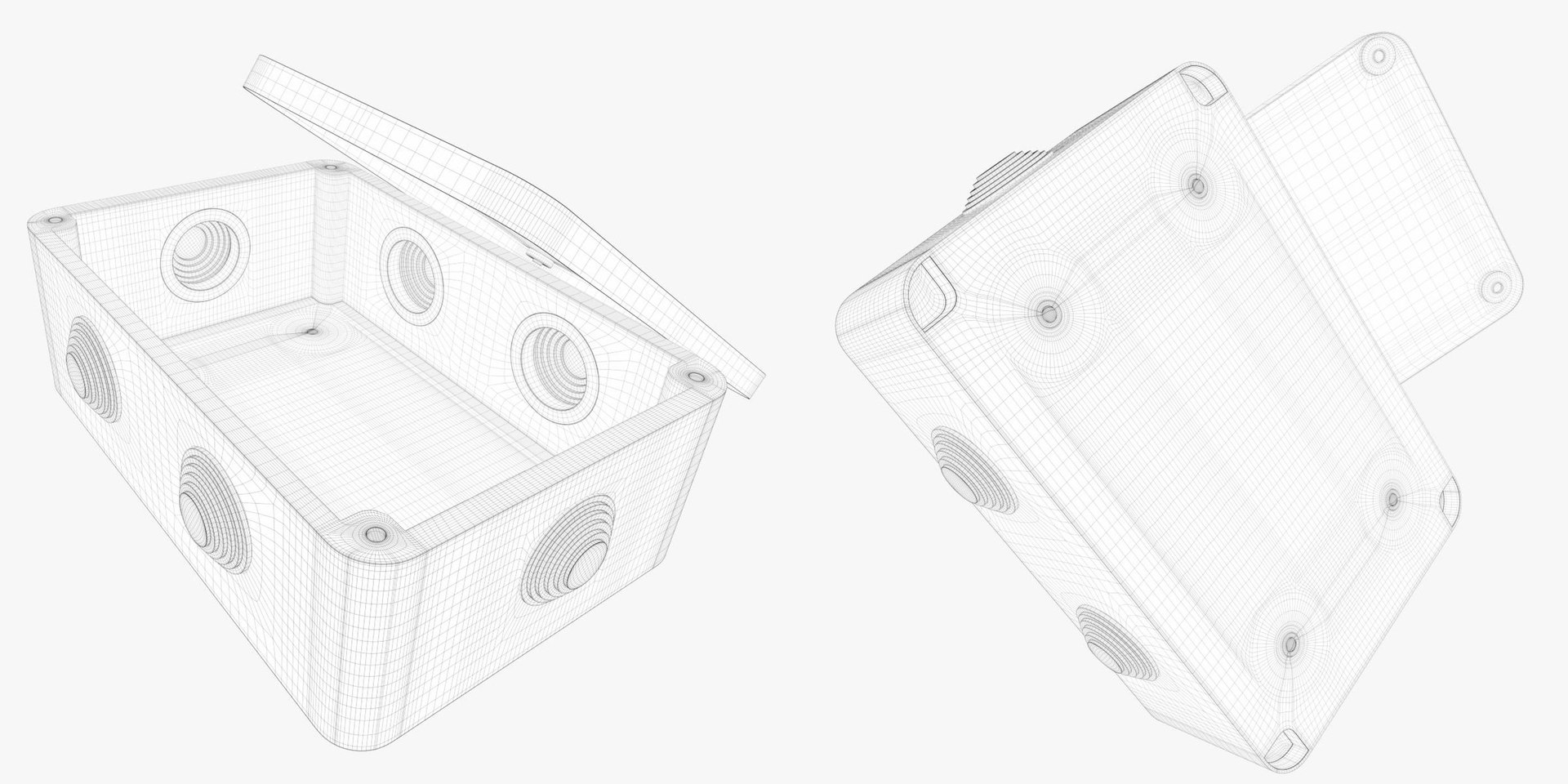 3D Rectangular Junction Box 1 Model - TurboSquid 1863327