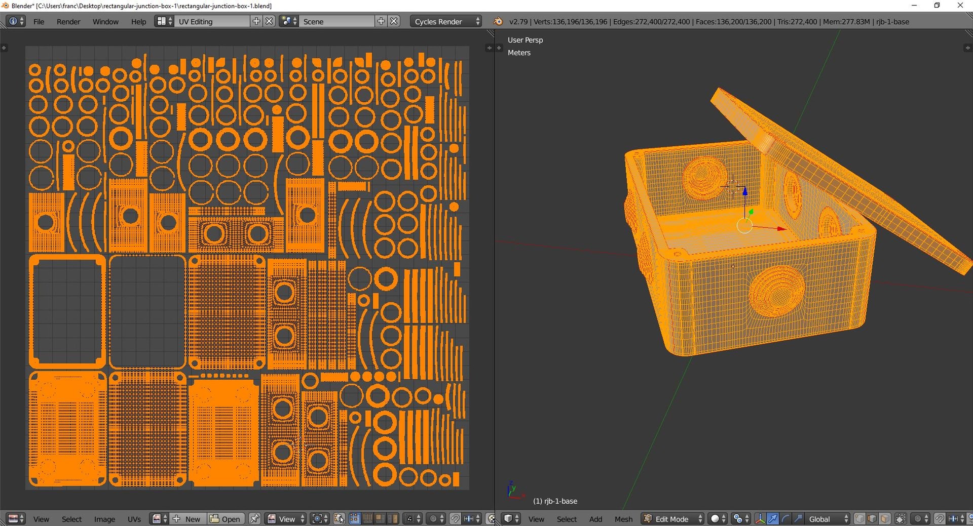 3D Rectangular Junction Box 1 Model - TurboSquid 1863327