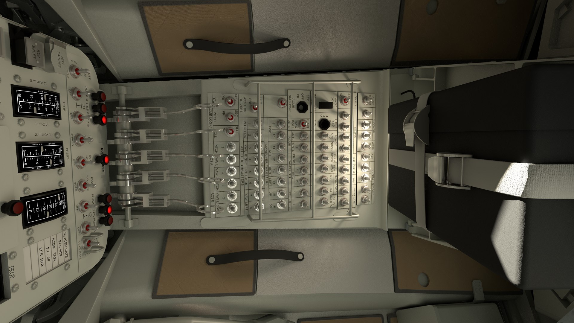 3D Gemini Capsule Interior Model - TurboSquid 1381080