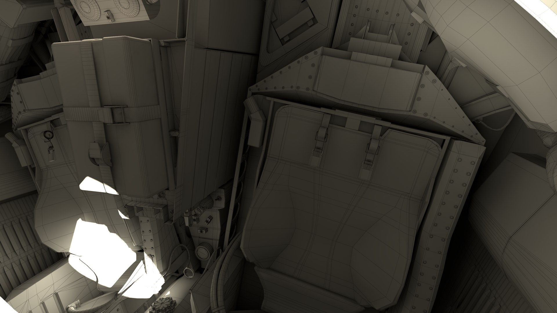 3D Gemini Capsule Interior Model - TurboSquid 1381080