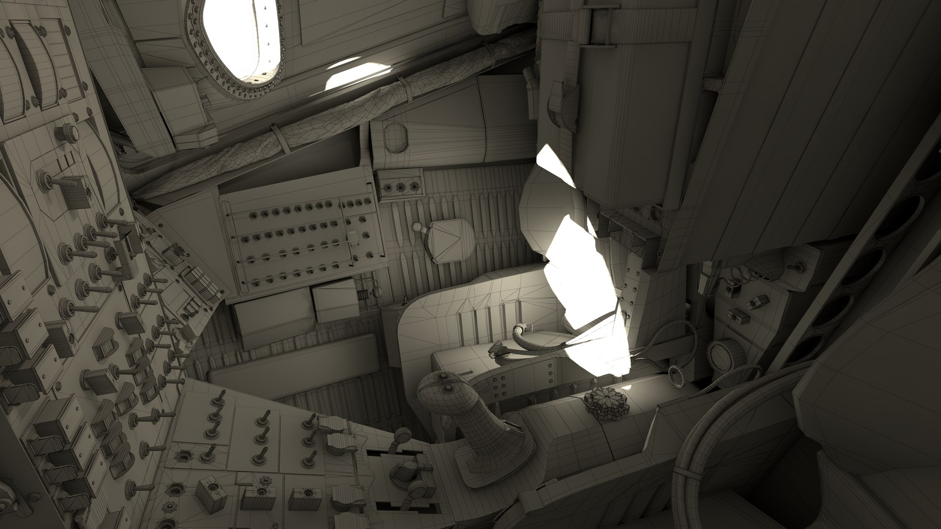 3D Gemini Capsule Interior Model - TurboSquid 1381080