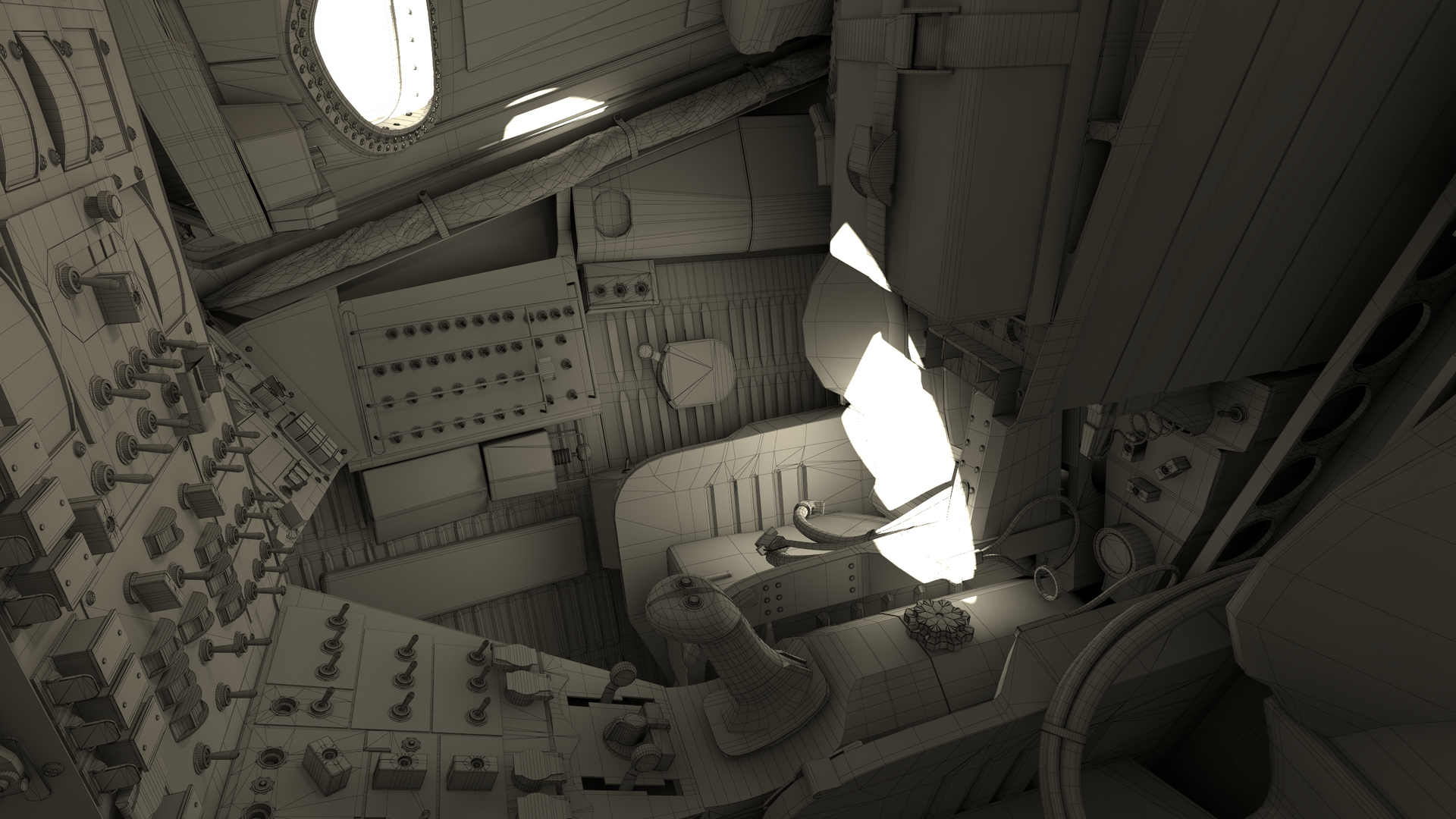 3D gemini capsule interior model - TurboSquid 1381080