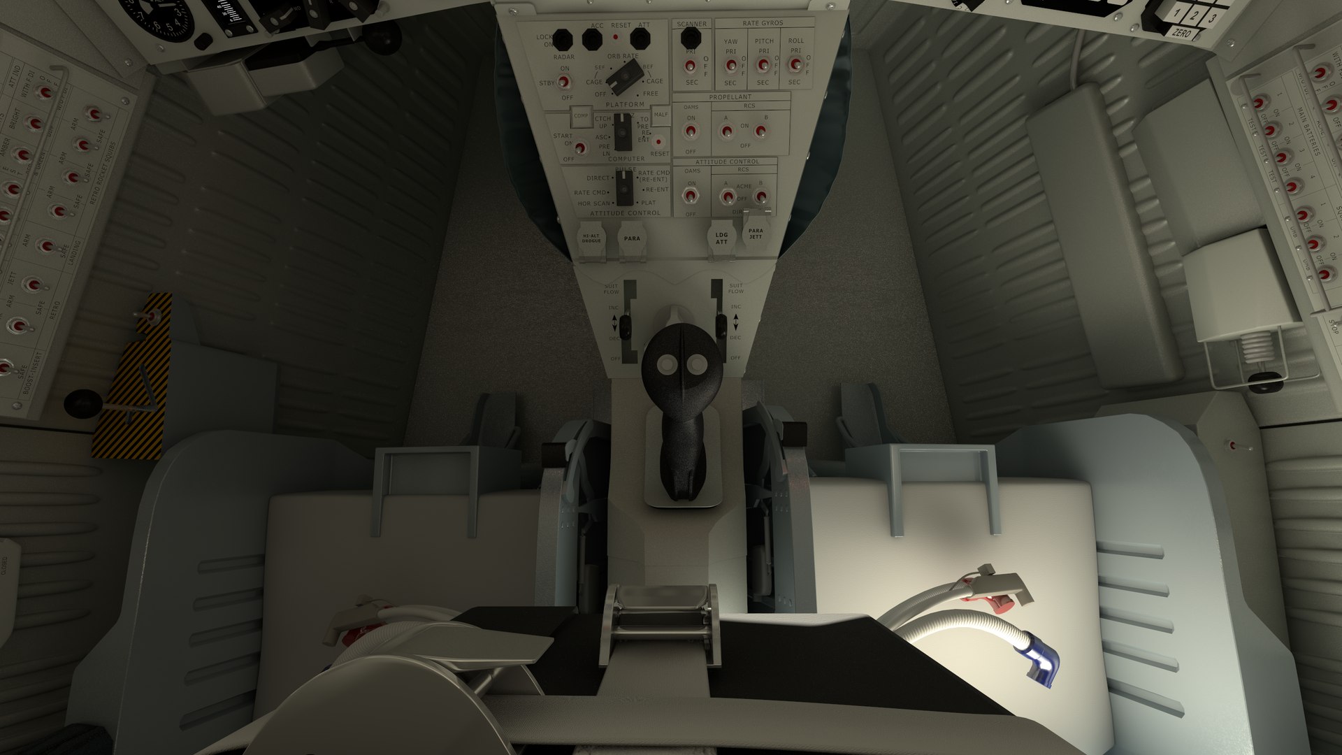 3D Gemini Capsule Interior Model - TurboSquid 1381080
