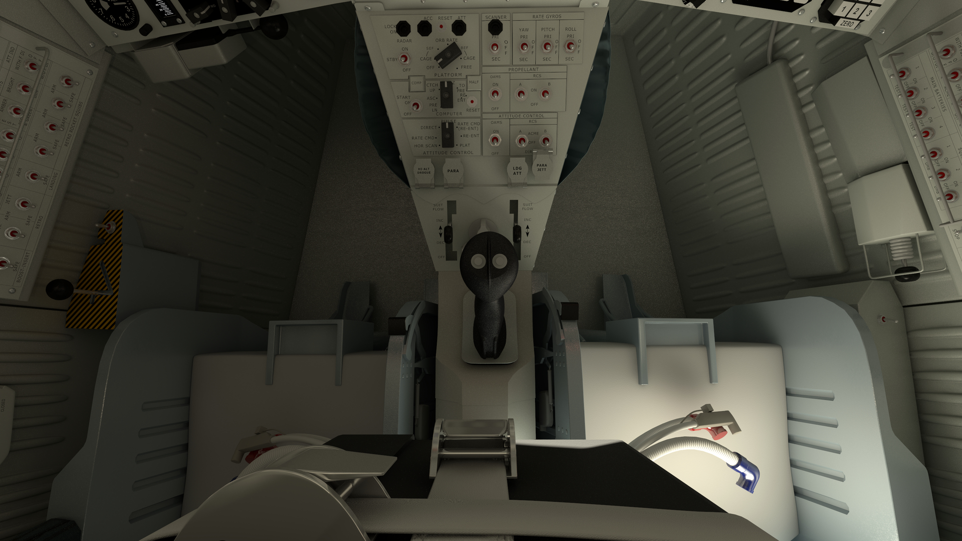 3D gemini capsule interior model - TurboSquid 1381080