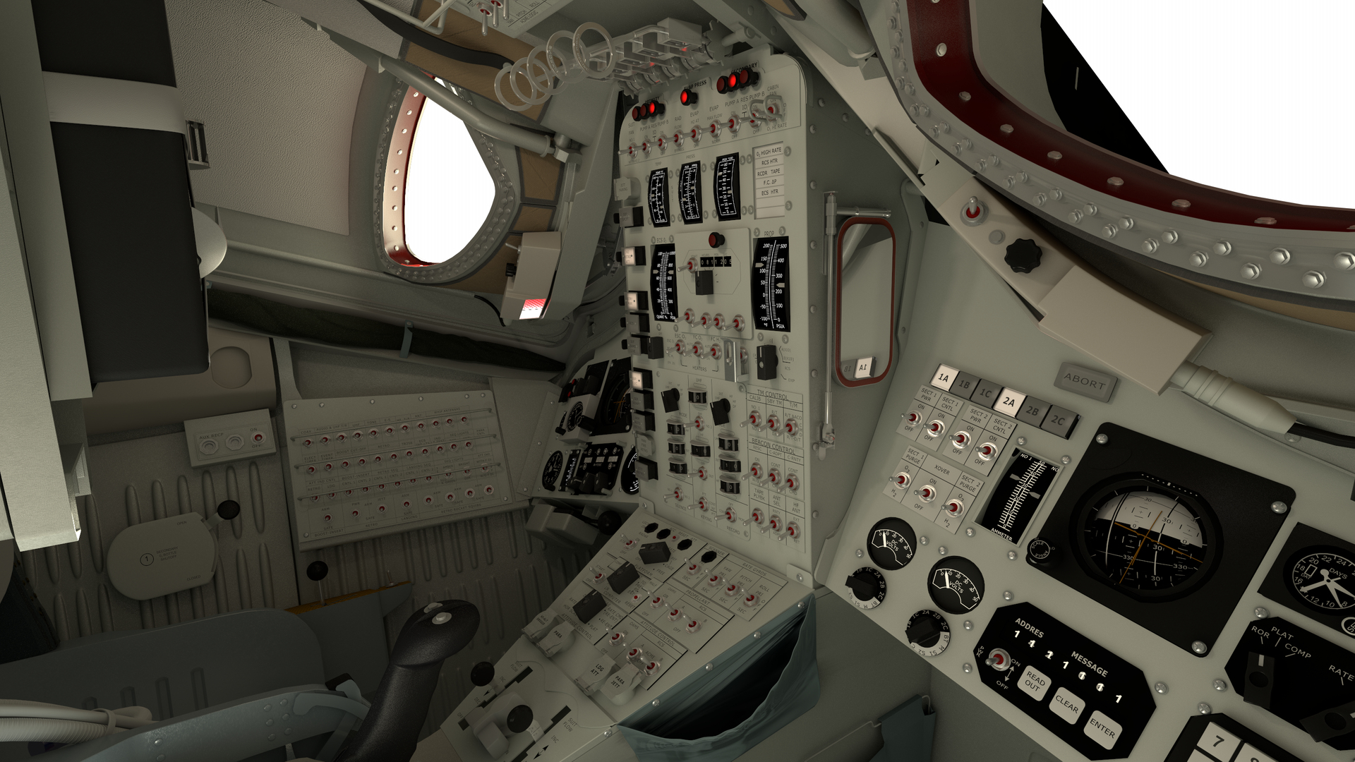 3D gemini capsule interior model - TurboSquid 1381080