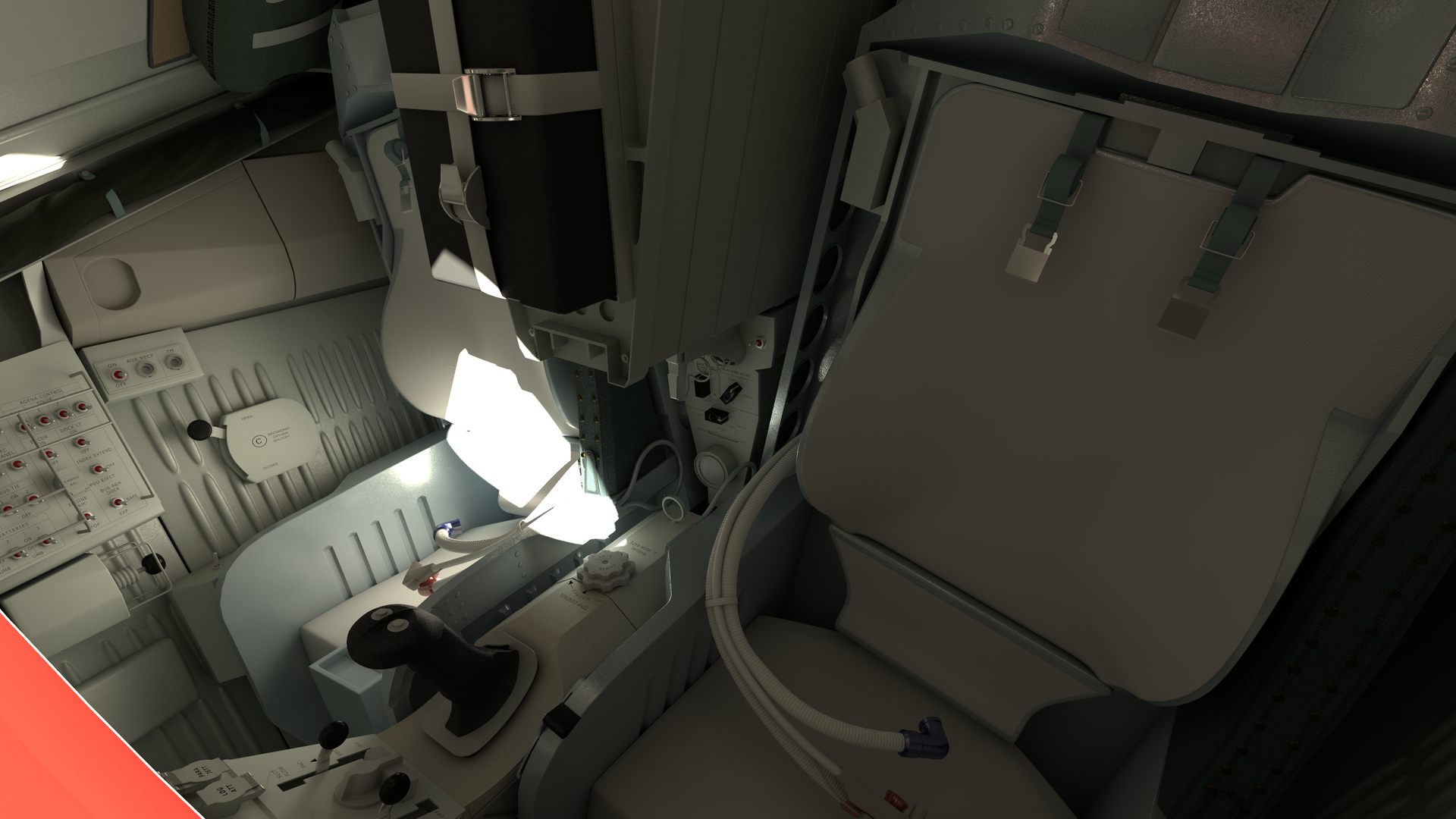 3D gemini capsule interior model - TurboSquid 1381080
