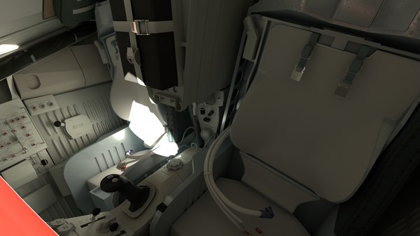3D gemini capsule interior model - TurboSquid 1381080
