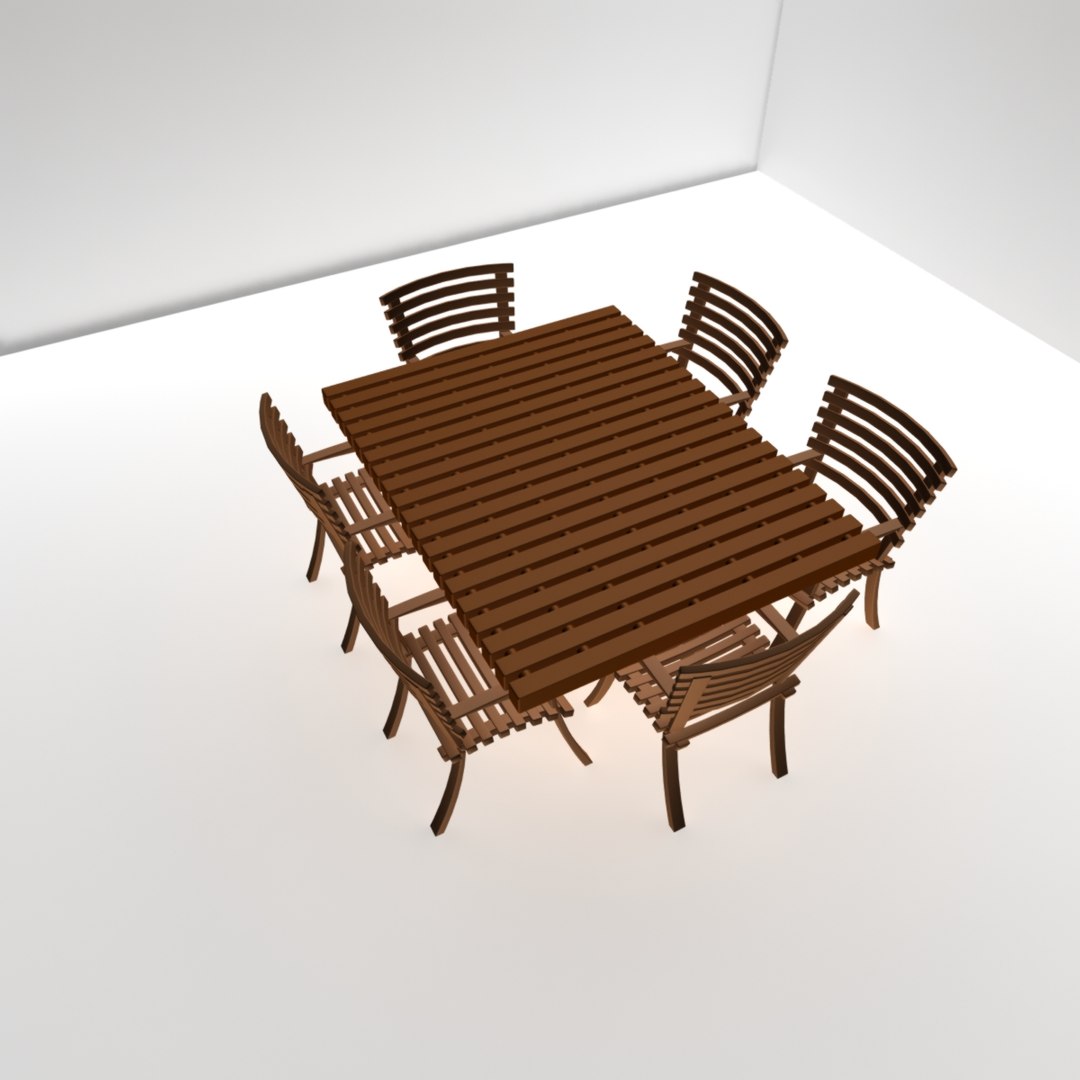 3d model dining table