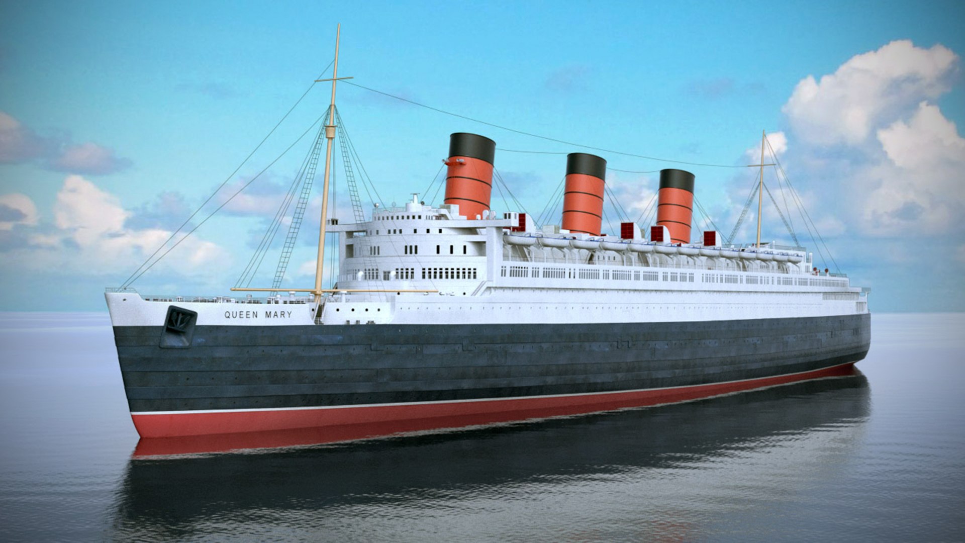 3d queen mary model