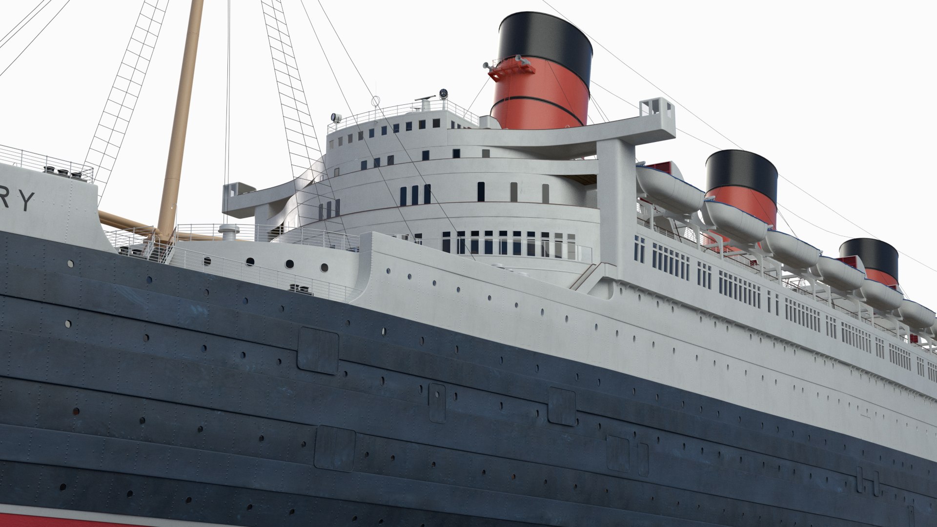 3d queen mary model