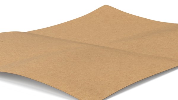 Modelo 3d Kraft Paper Sheet Folded In Four Turbosquid 1994212