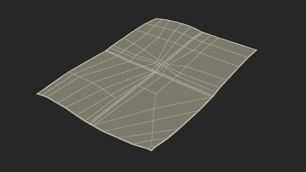 Kraft Paper Sheet Folded in Four 3D model - TurboSquid 1994212