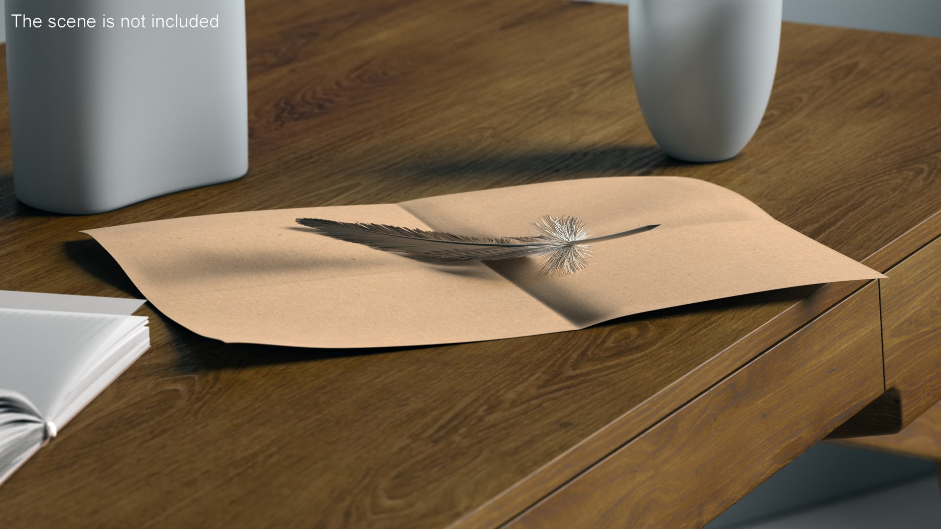 Kraft Paper Sheet Folded In Four 3D Model - TurboSquid 1994212