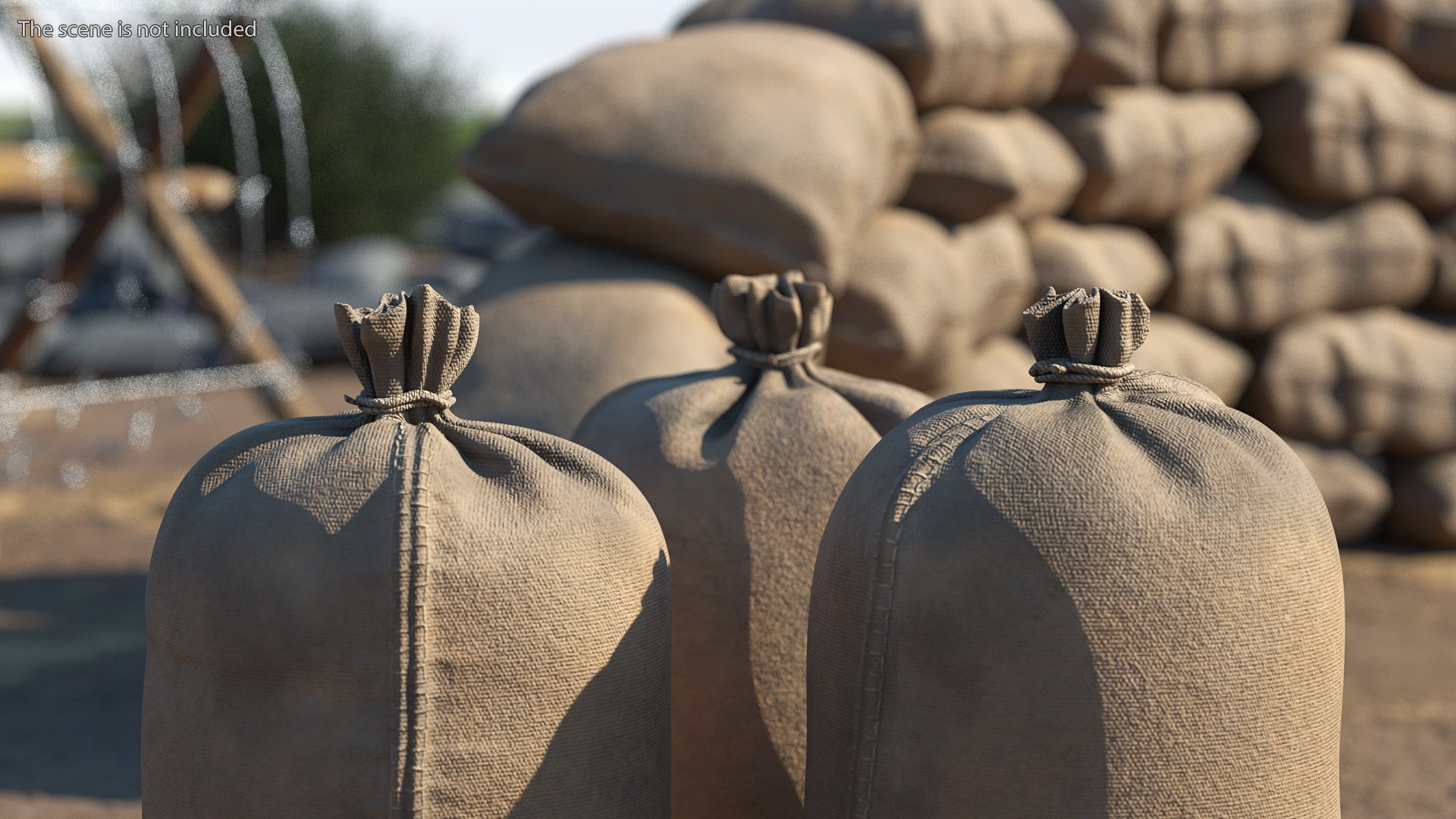 Standing Military Sandbags Dusty 3D Model - TurboSquid 1778358