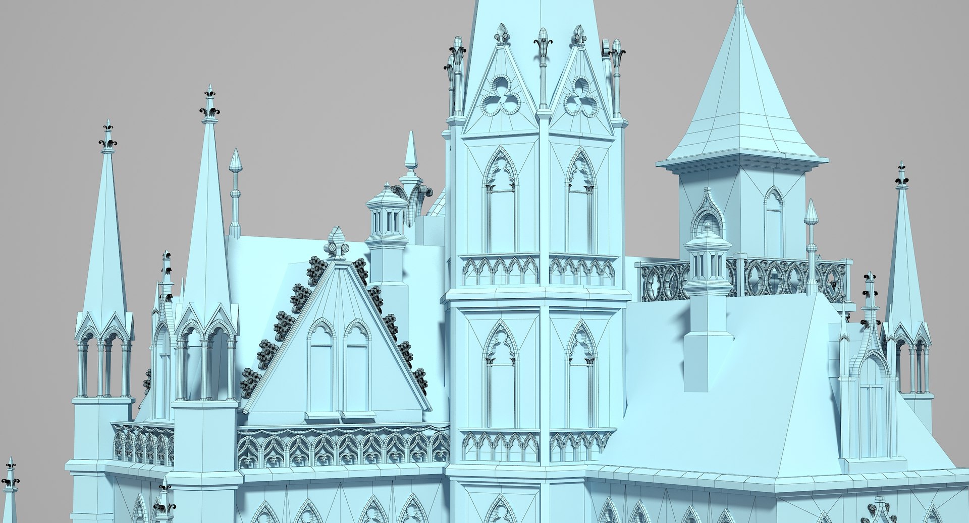 gothic house 3d model