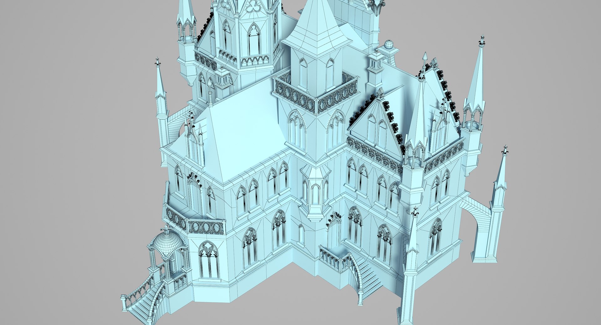 gothic house 3d model