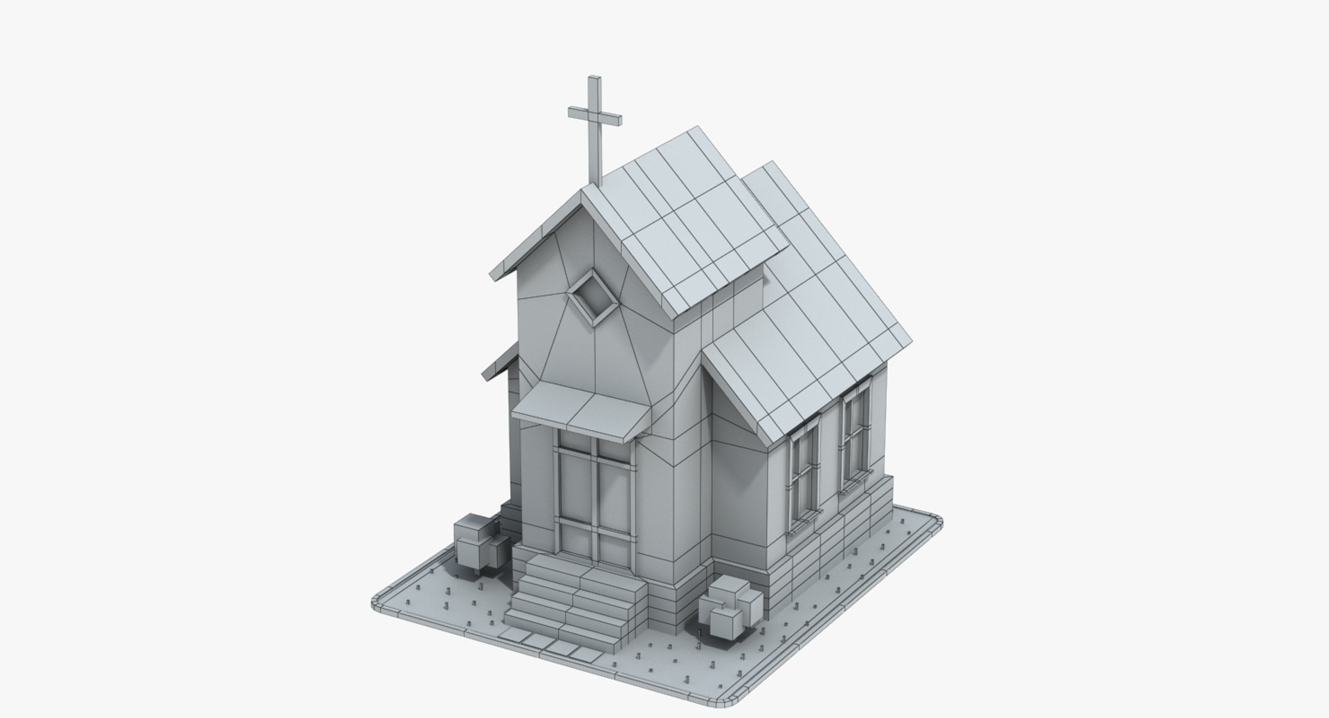 Cartoon Church Model - TurboSquid 1309109