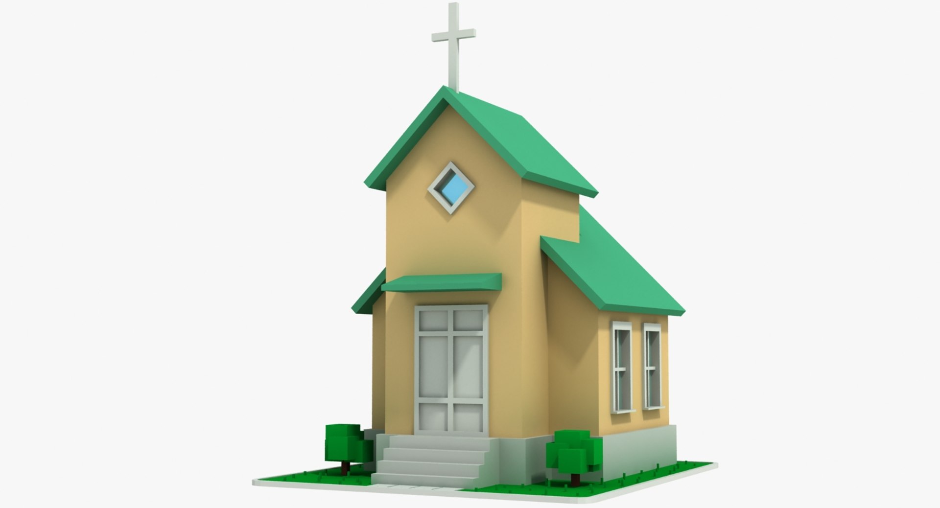 Cartoon Church Model - TurboSquid 1309109