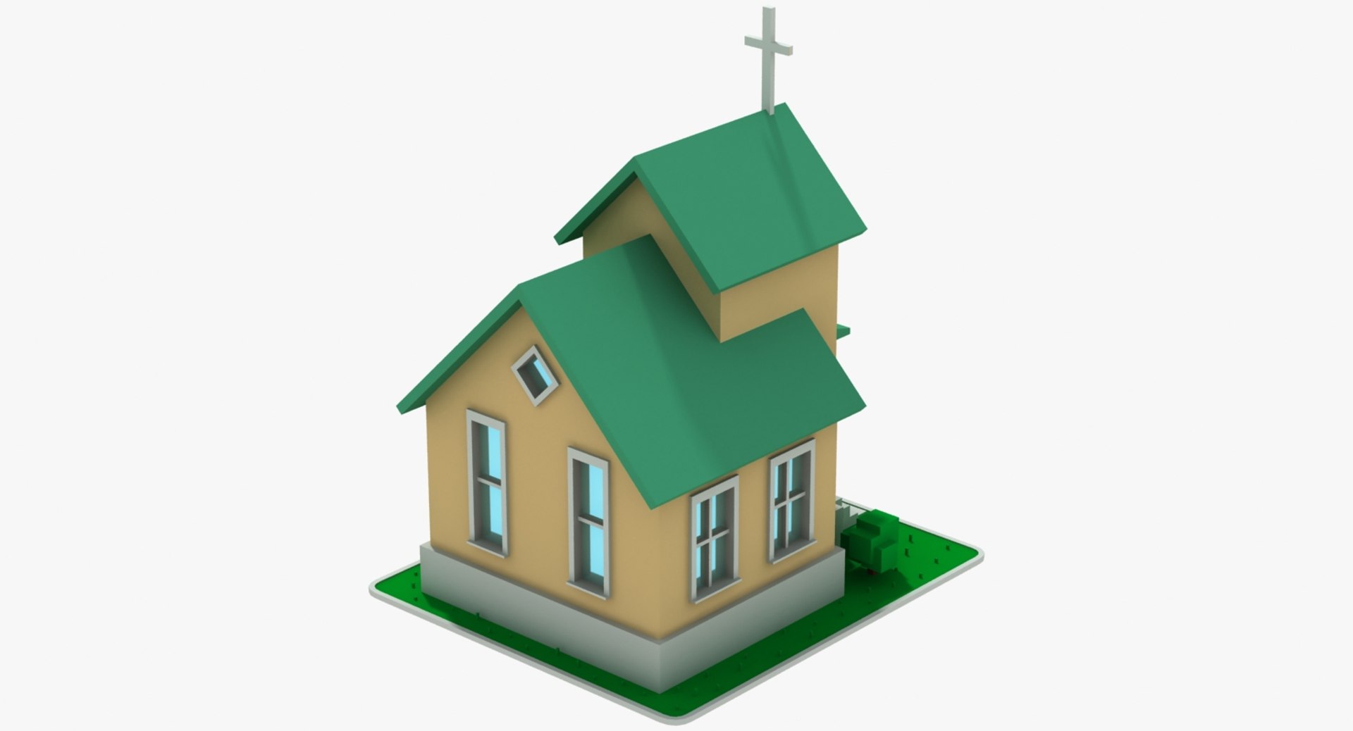 Cartoon Church Model - TurboSquid 1309109
