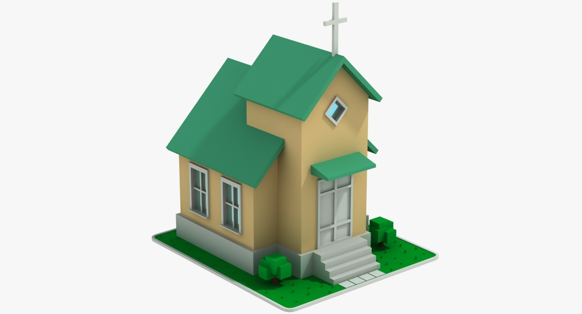 Cartoon Church Model - TurboSquid 1309109