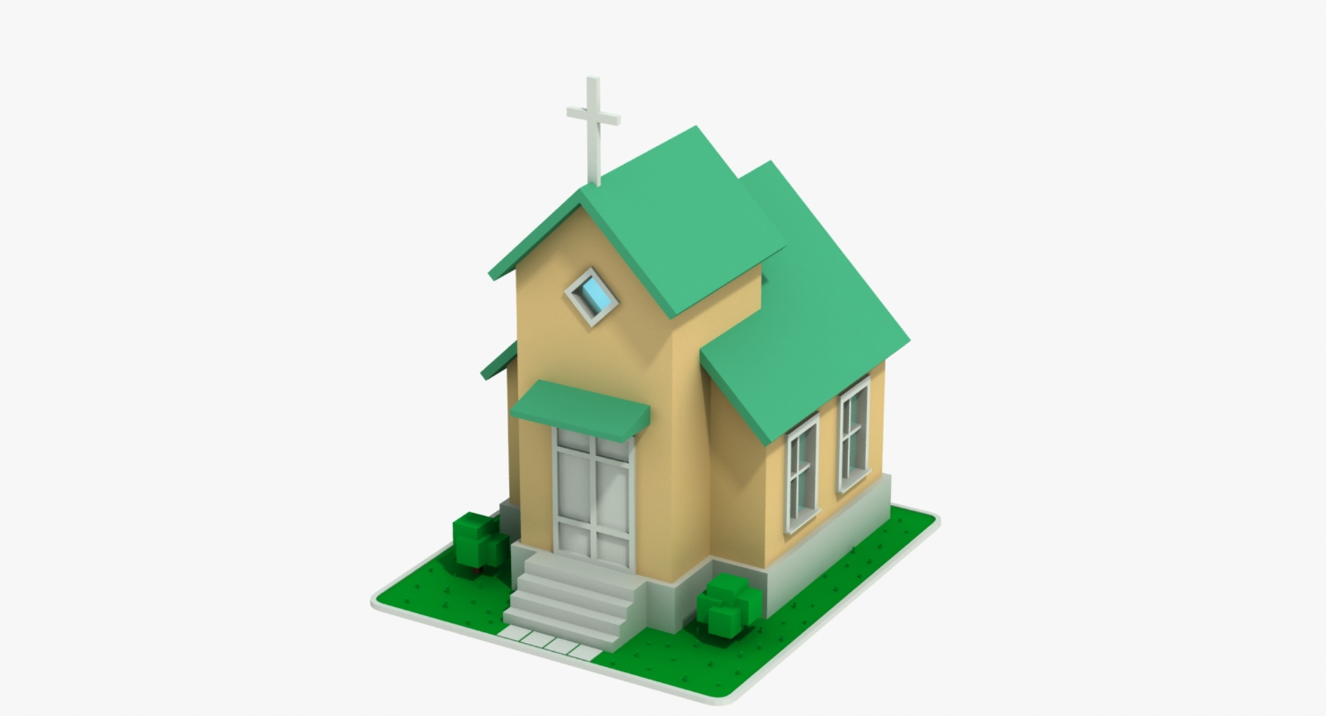 Cartoon Church Model - TurboSquid 1309109