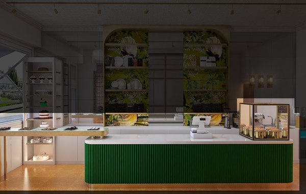 modelo 3d cake and cofee showcase counter - TurboSquid 1973243