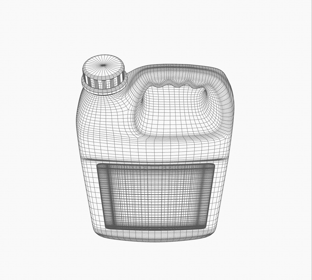 3D Detergent Container Square - TurboSquid 2070304