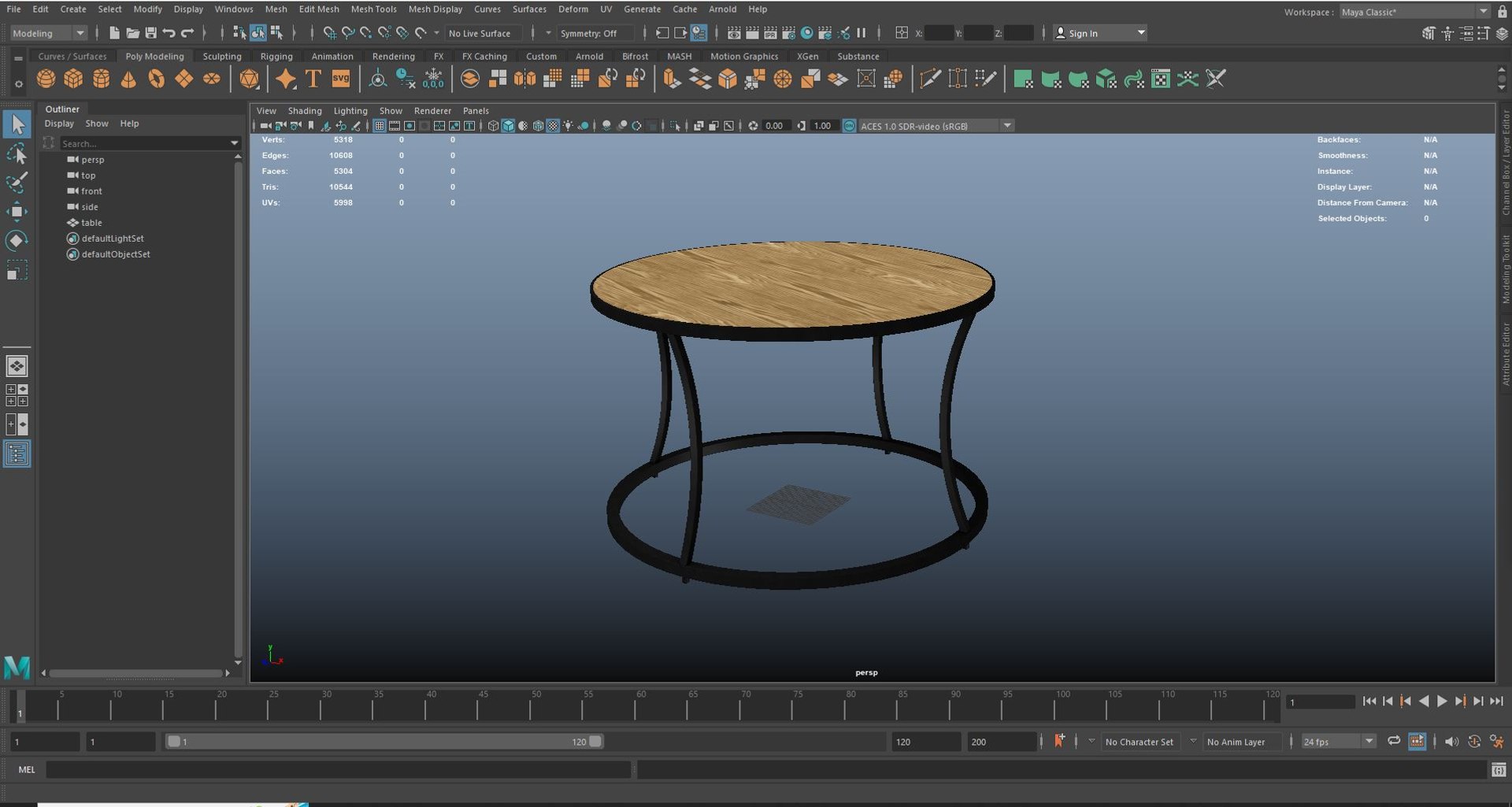 3D Round Table 3D Model VR AR PBR Model - TurboSquid 1988518
