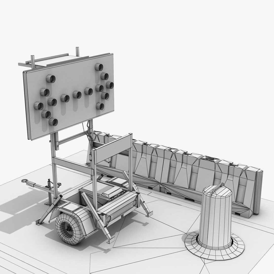 Road Work Signing 3D Model - TurboSquid 1893556