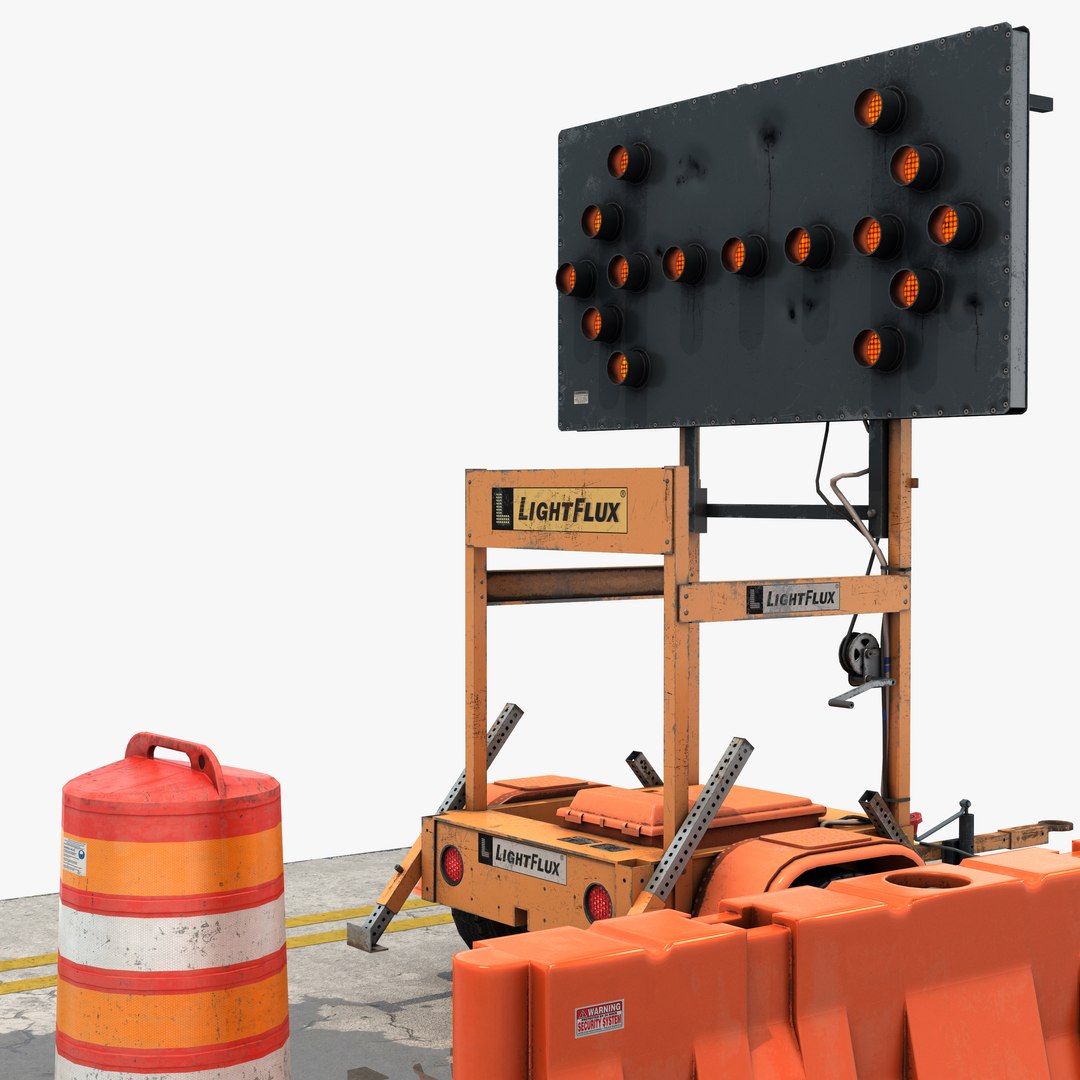 Road Work Signing 3D Model - TurboSquid 1893556