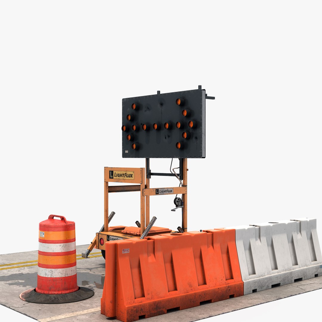 Road Work Signing 3D Model - TurboSquid 1893556