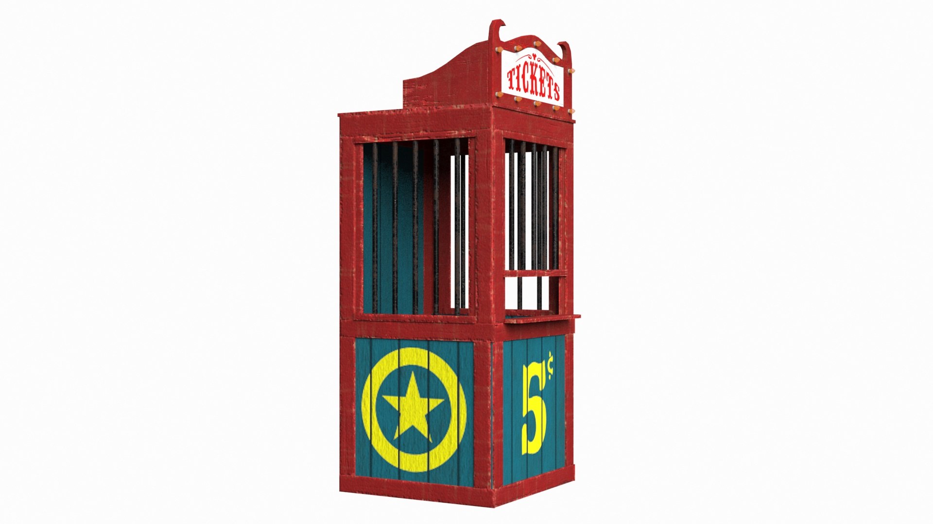 Carnival ticket booth 3D - TurboSquid 1614718