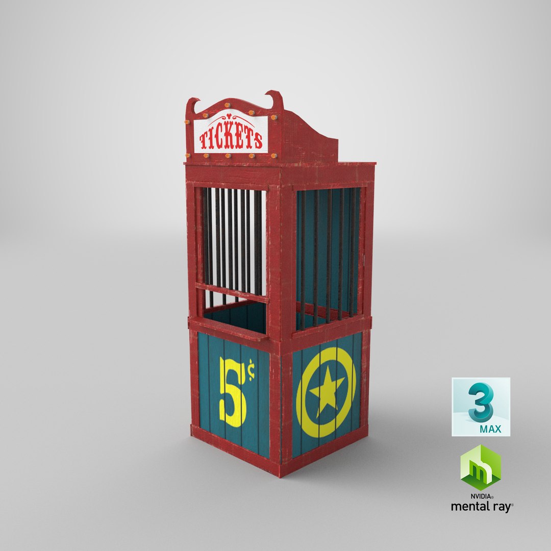 Carnival ticket booth 3D - TurboSquid 1614718