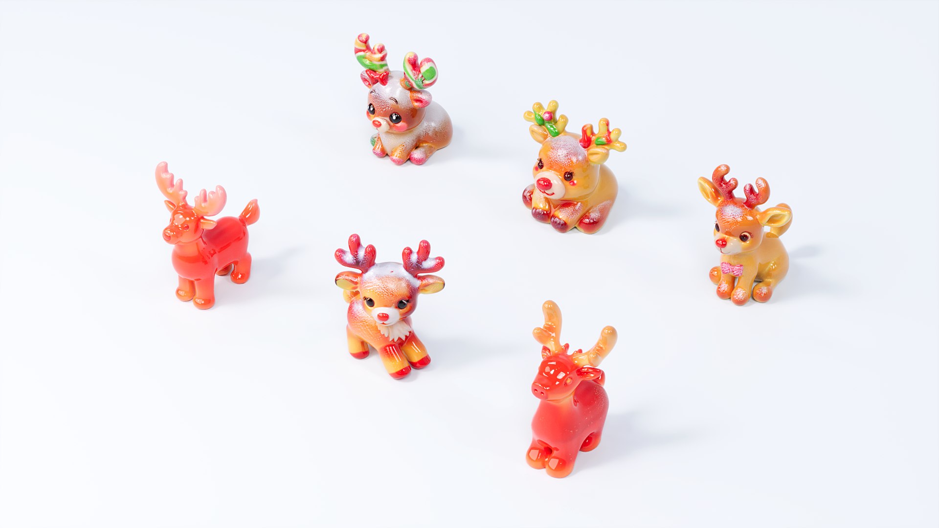 3D Christmas Style Elk Candy Model - TurboSquid 2495700