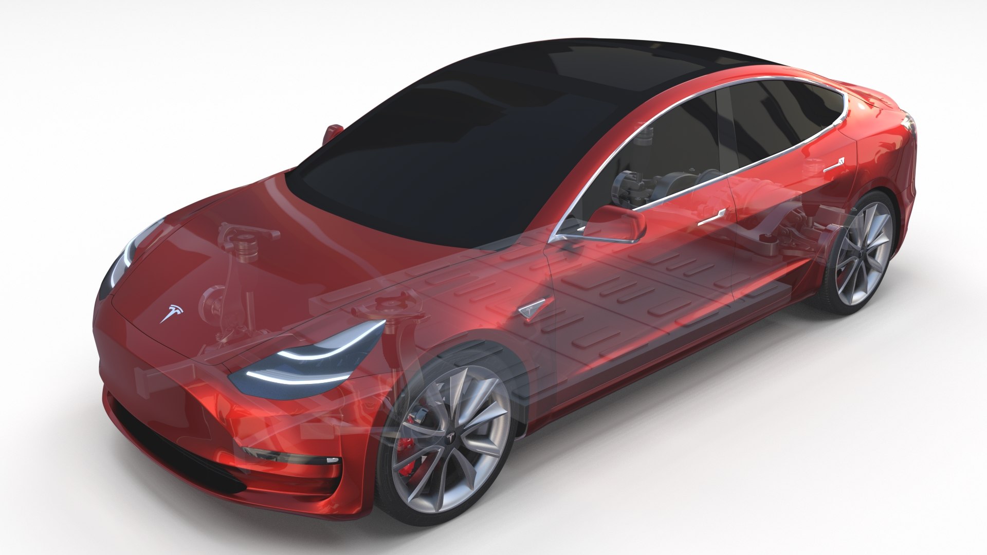 Tesla 3 Chassis Model - TurboSquid 1549309
