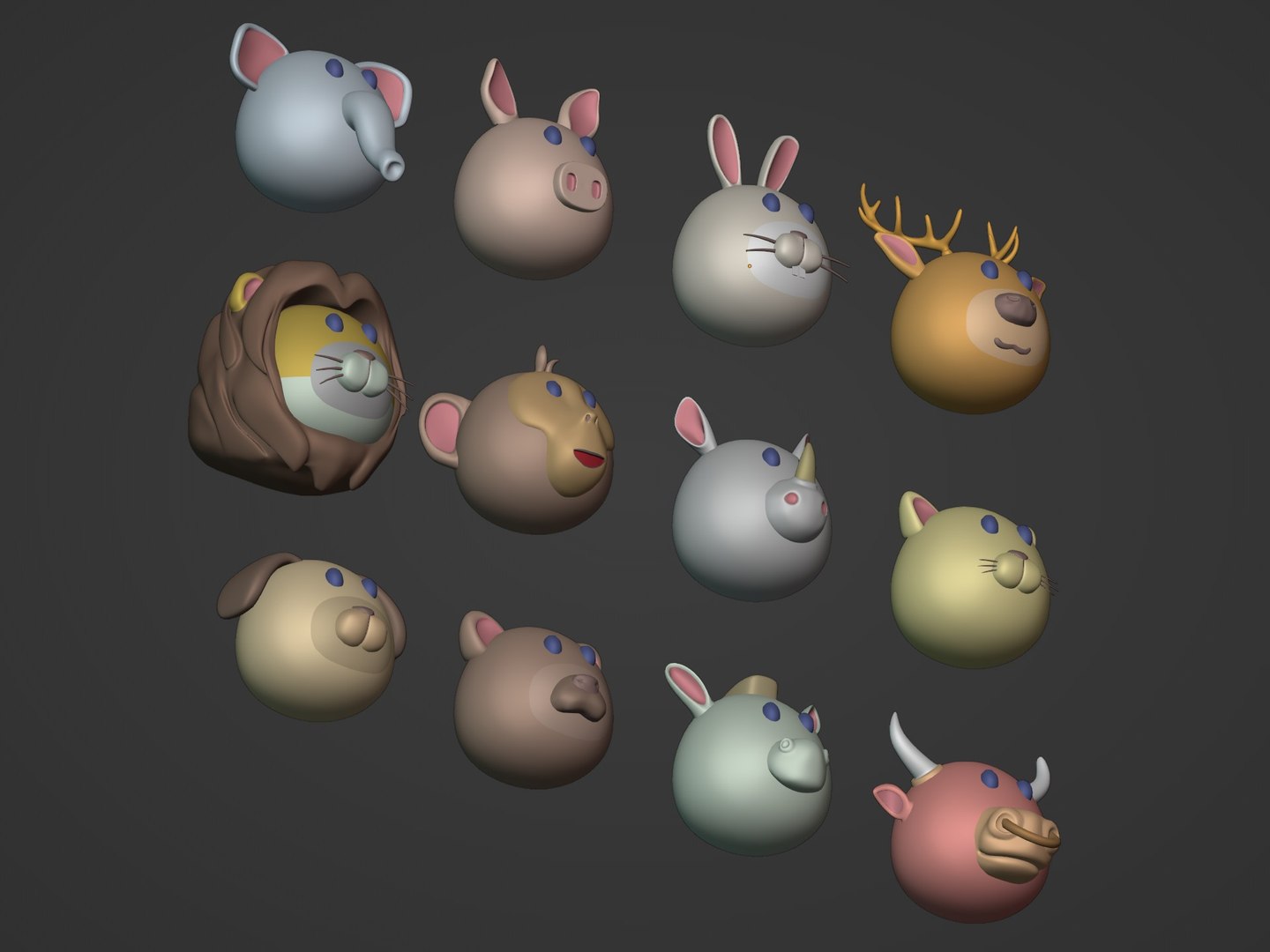3D Model Cartooon Animals Pack - TurboSquid 2018821