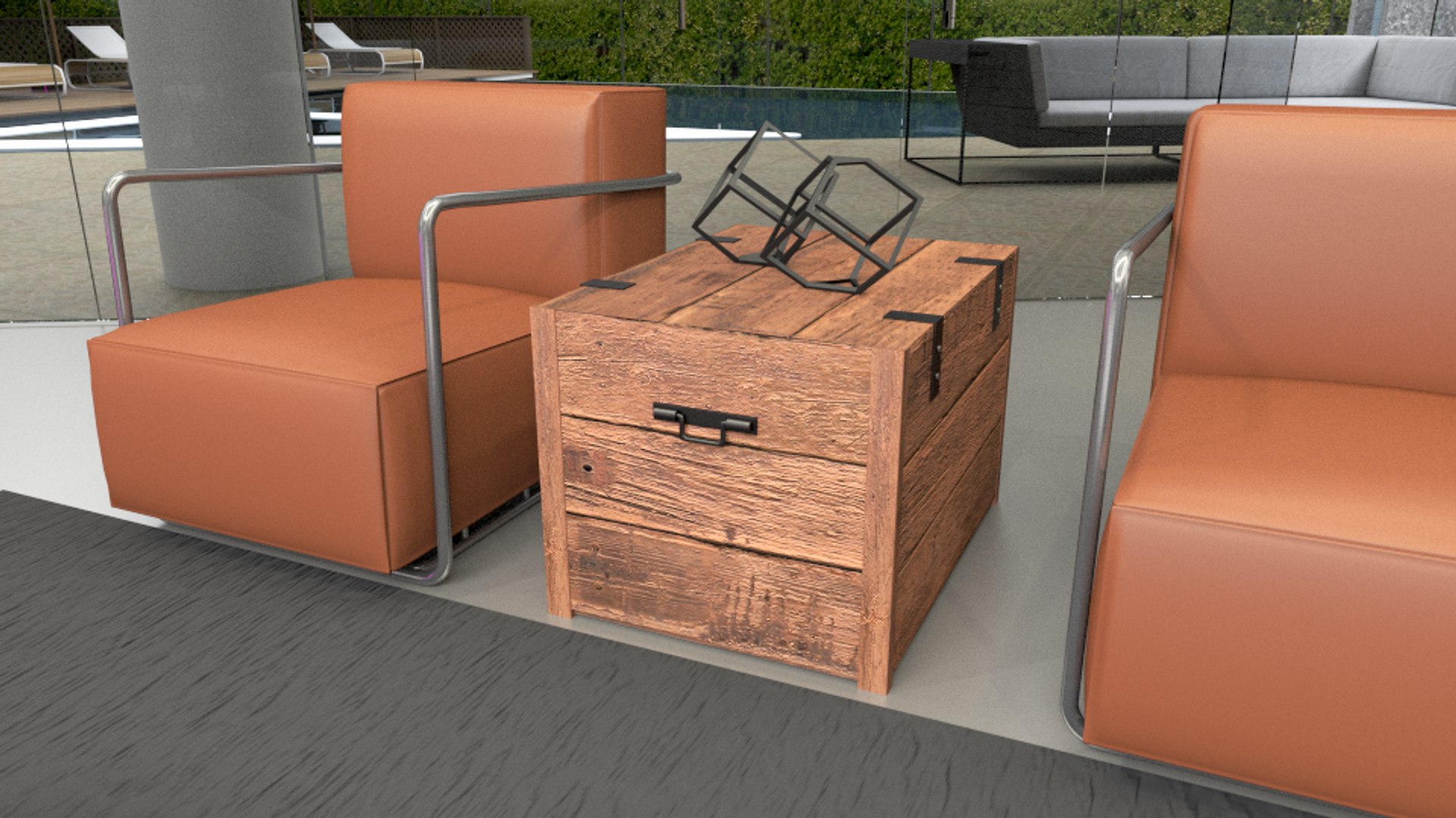 crate table design 3d model