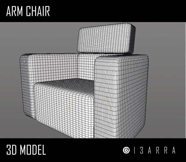 simple arm chair 3d 3ds