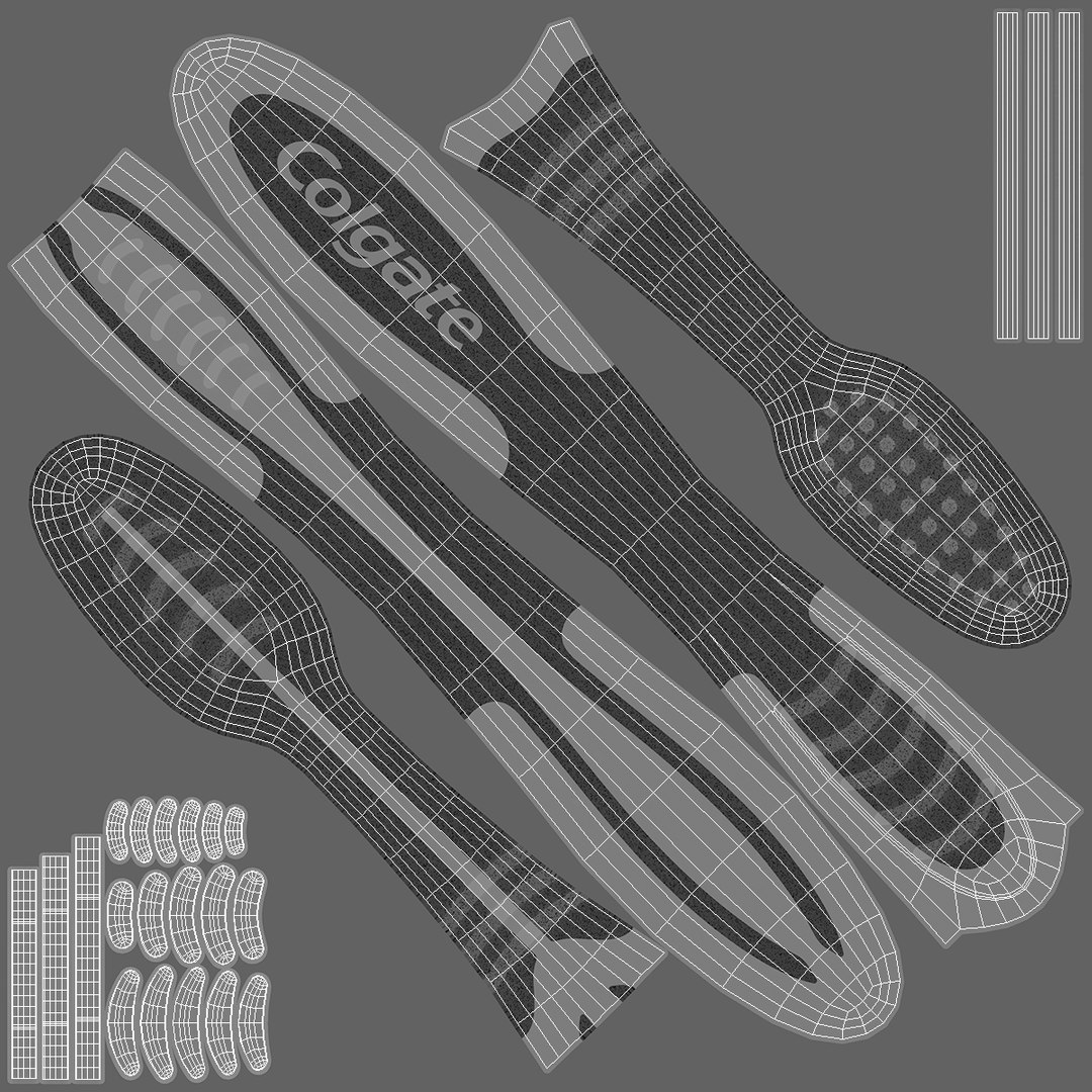 Colgate Toothbrush 02 3D Model - TurboSquid 1846666