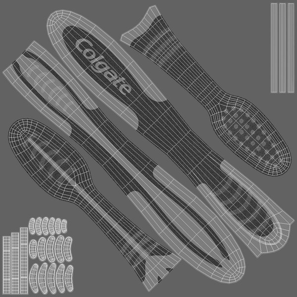 Colgate Toothbrush 02 3D model - TurboSquid 1846666