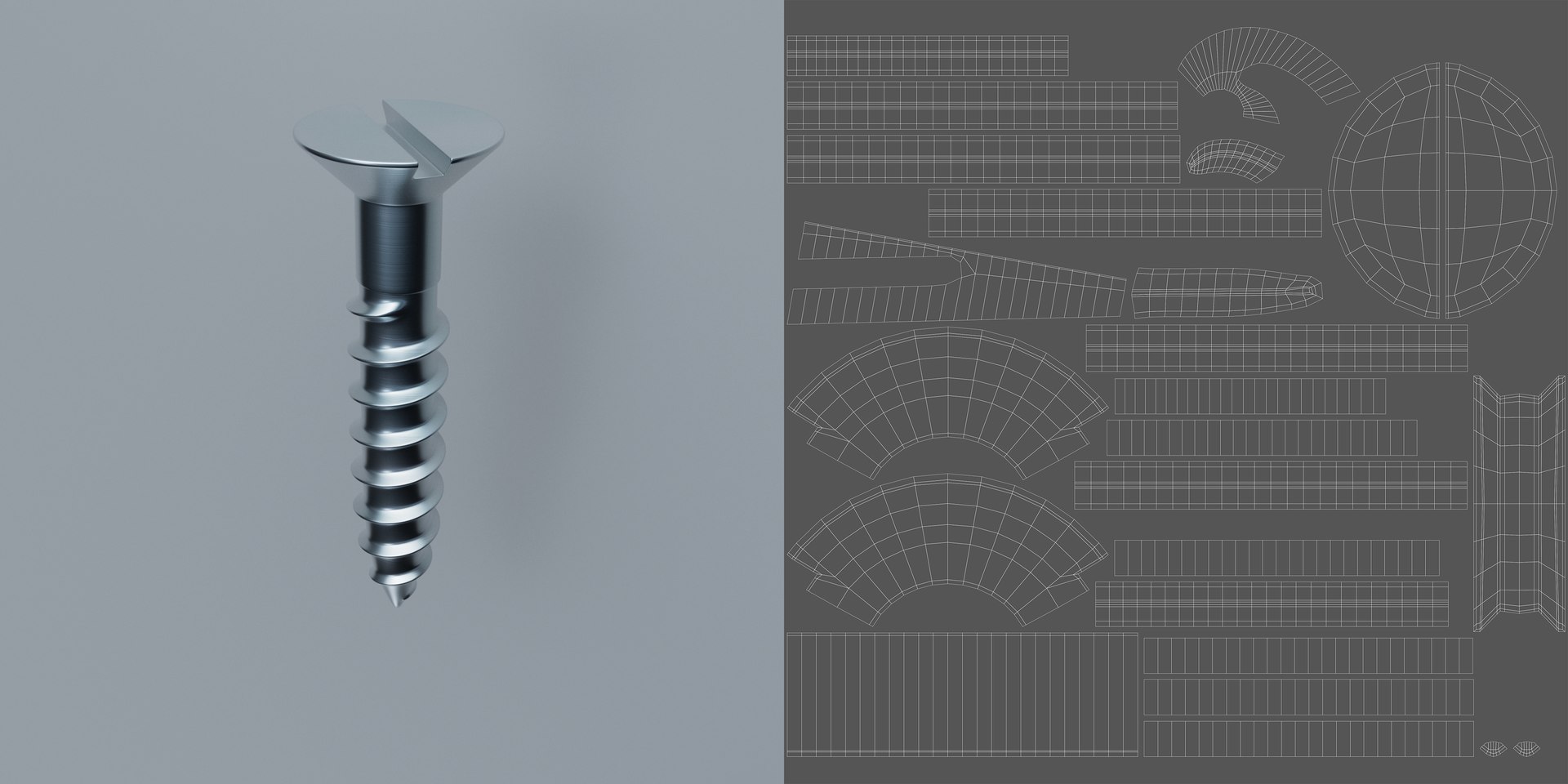 3D Screws And Nuts 20pieces - TurboSquid 2258809