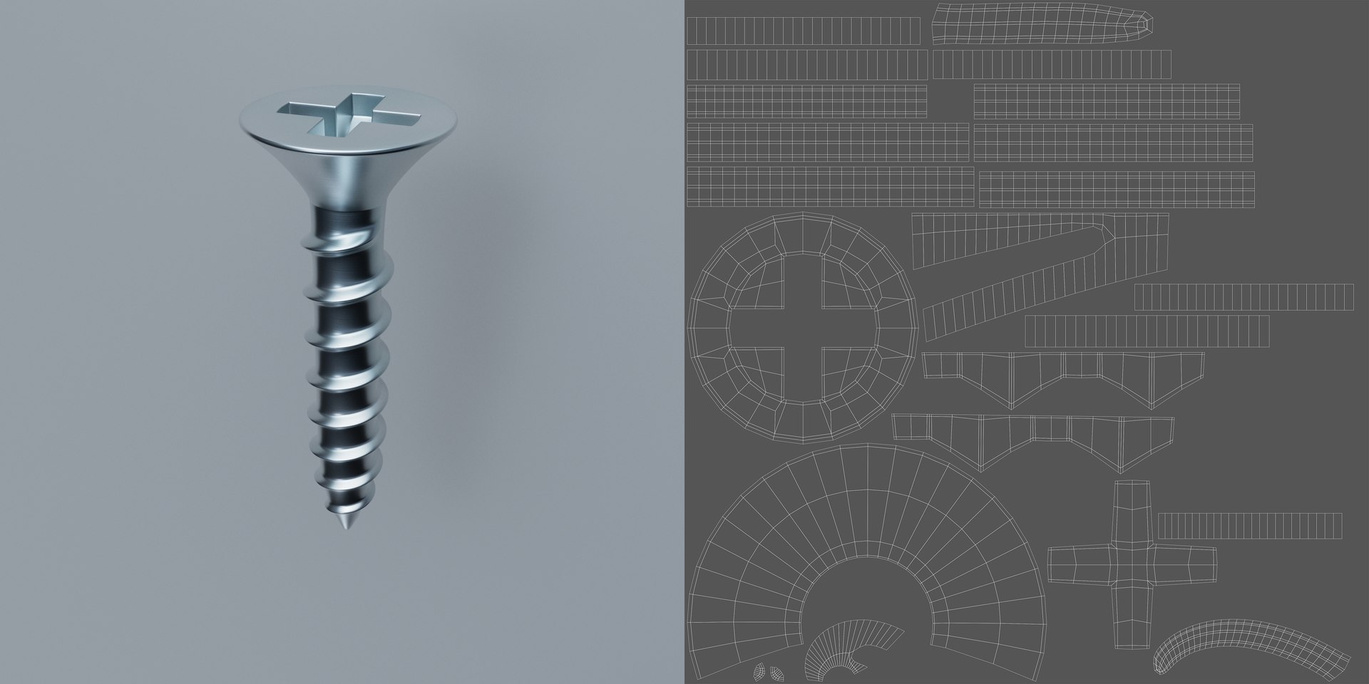 3D Screws And Nuts 20pieces - TurboSquid 2258809