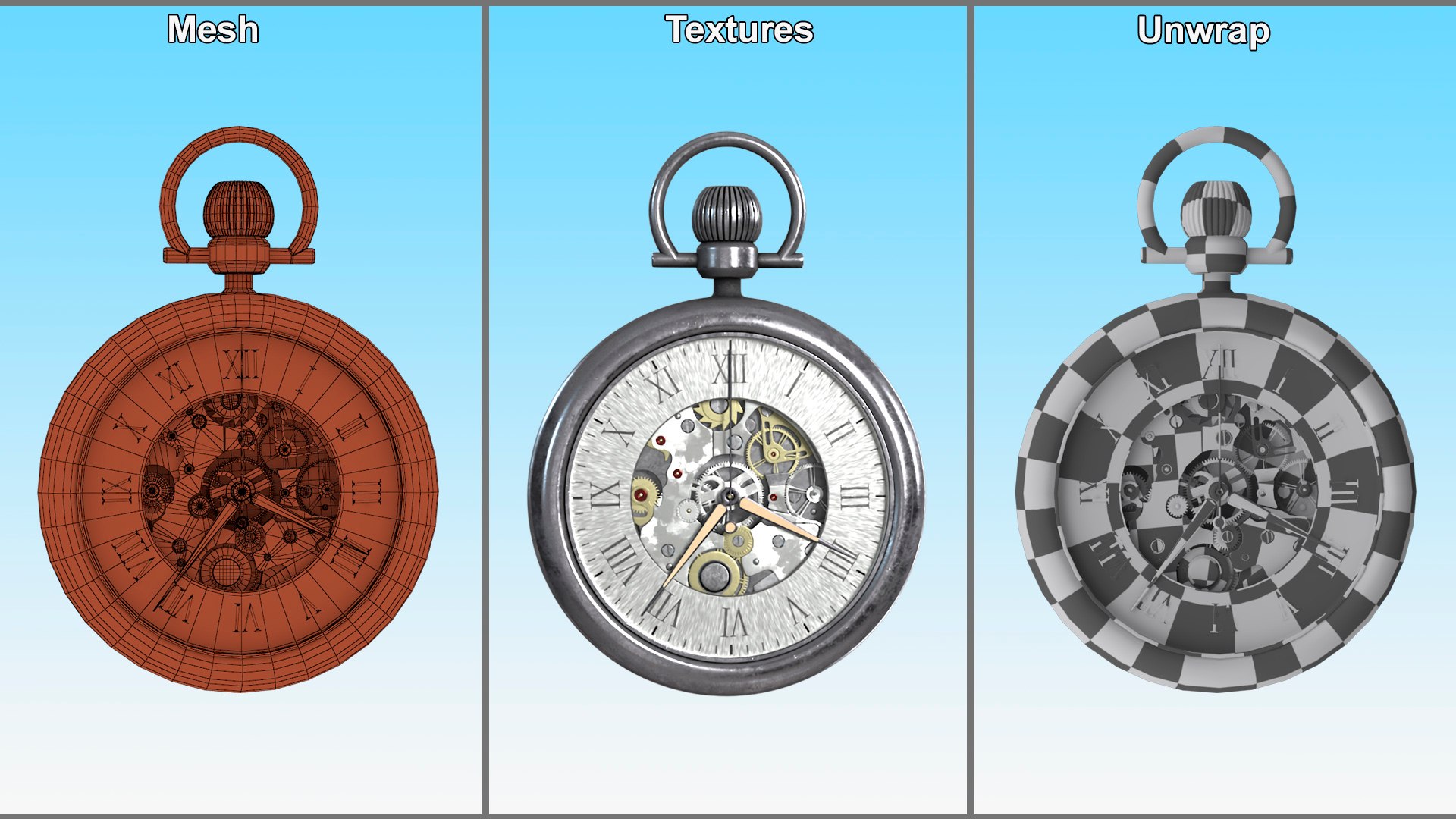 Antique Pocket Watch Animated 3D - TurboSquid 2274853