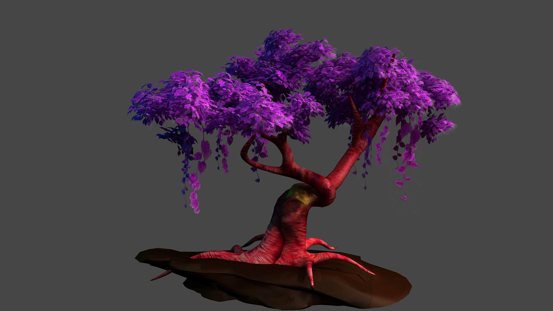 3D Cartoon Tree Dead Tree Pine Tree Cypress Plant Model - TurboSquid ...