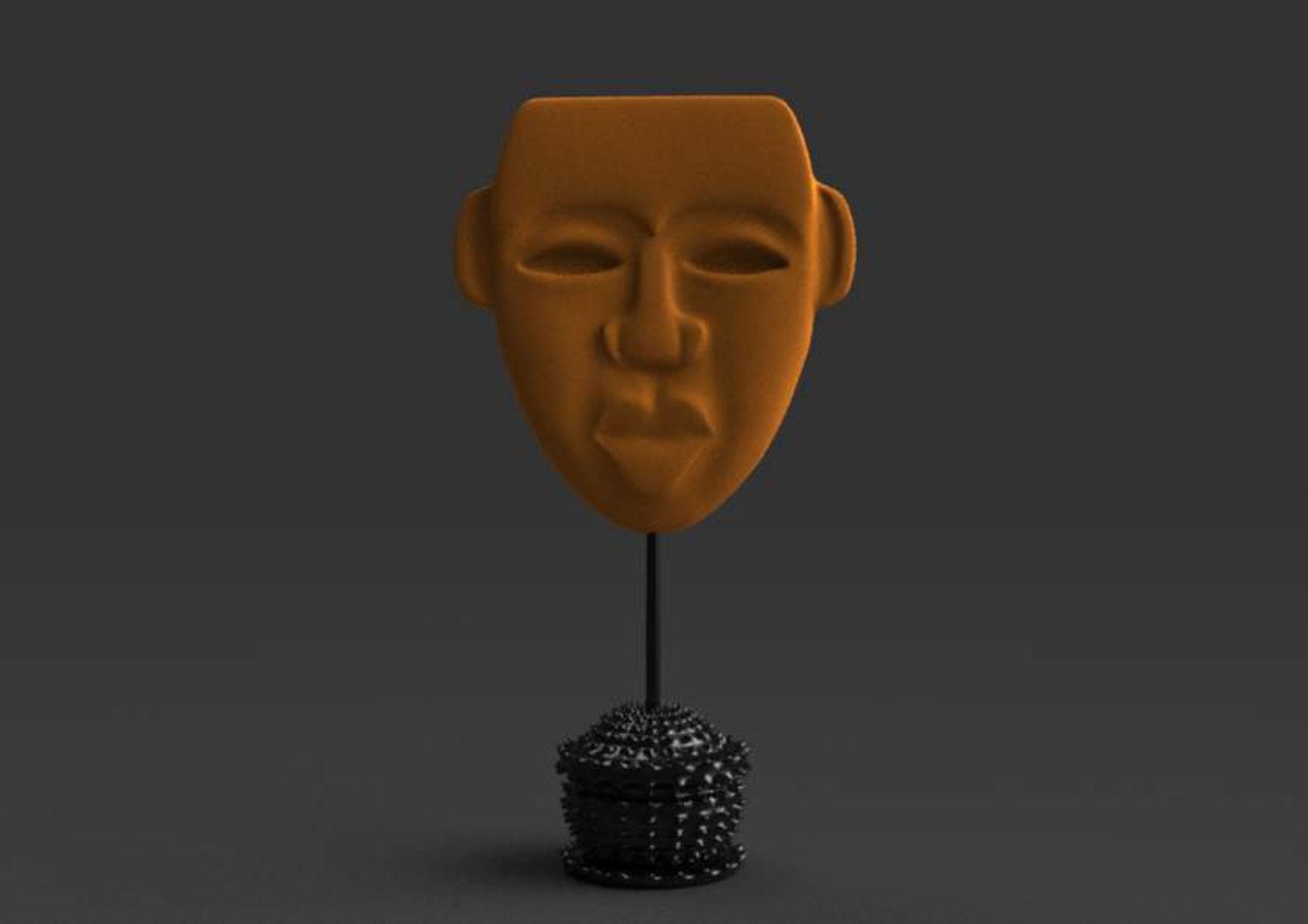 modern african mask c4d