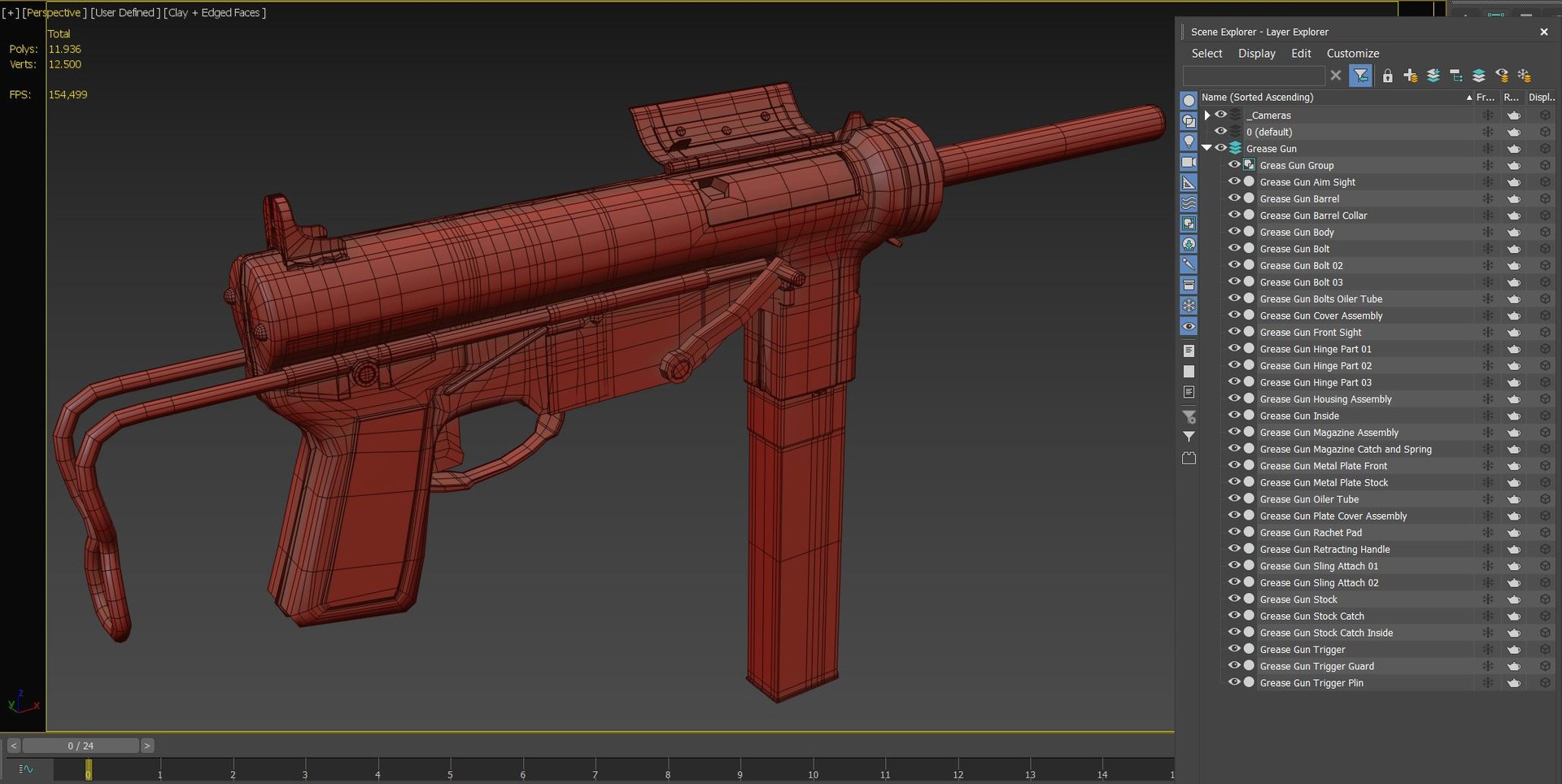 3D M3 Grease Gun 2 Model - TurboSquid 1418332