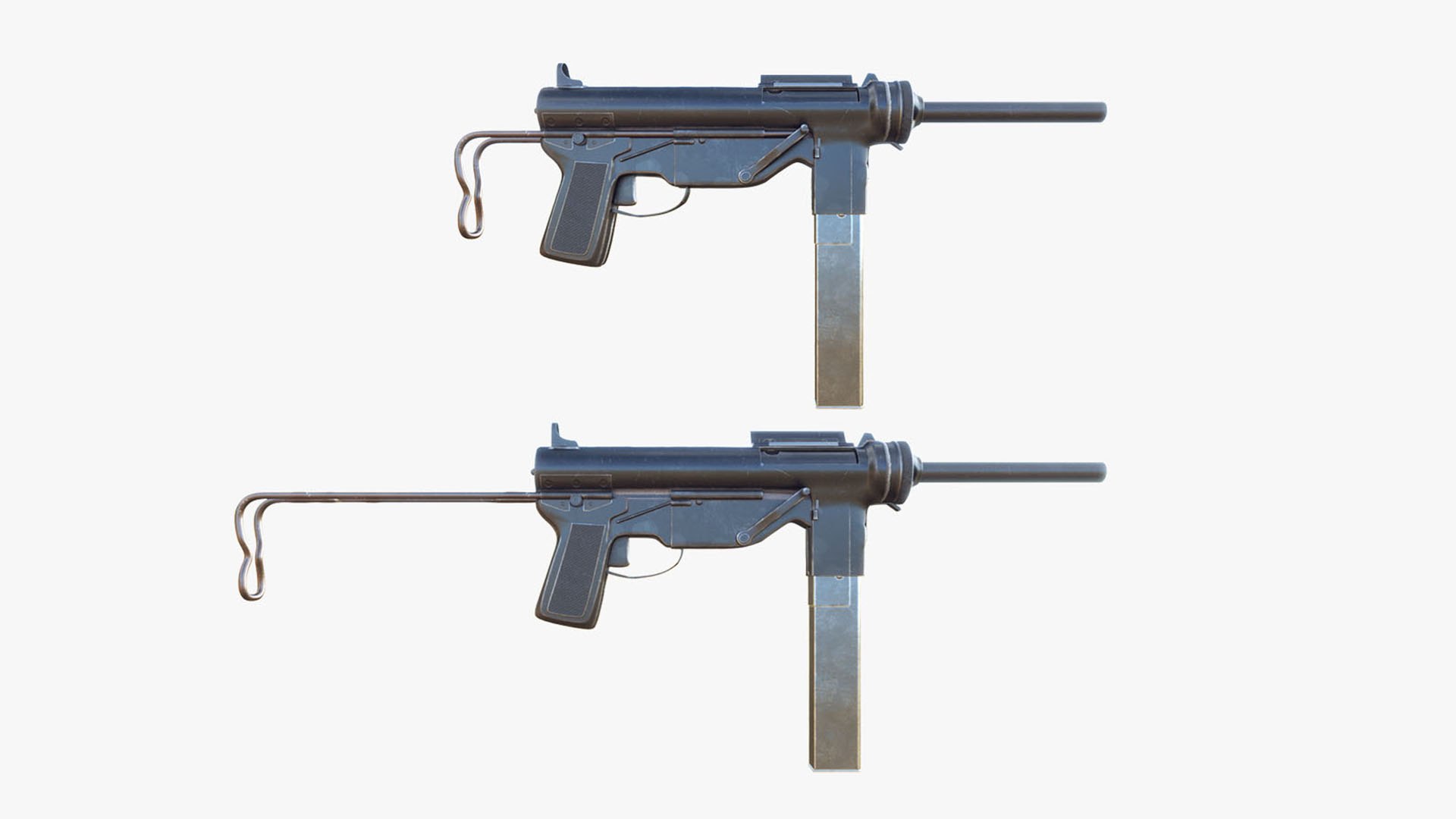 3D M3 Grease Gun 2 Model - TurboSquid 1418332