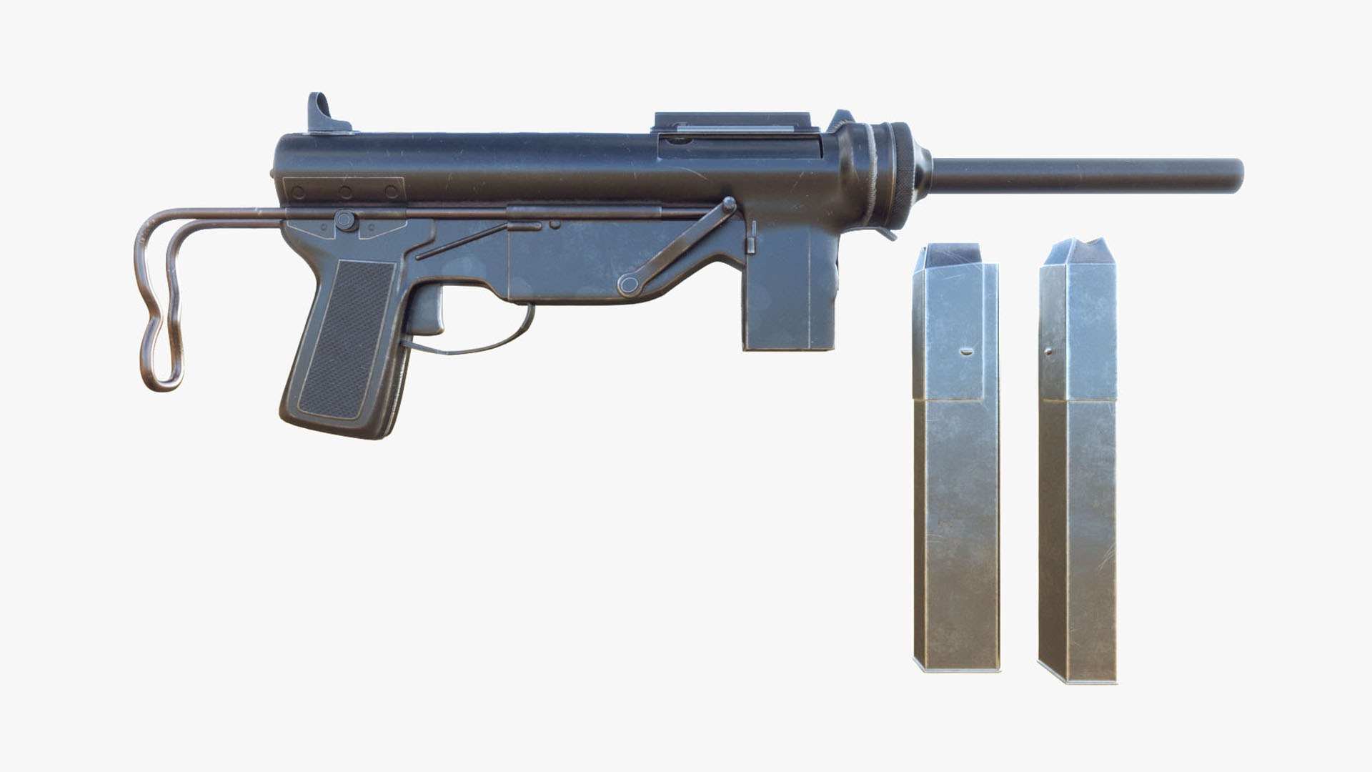 3D M3 Grease Gun 2 Model - TurboSquid 1418332